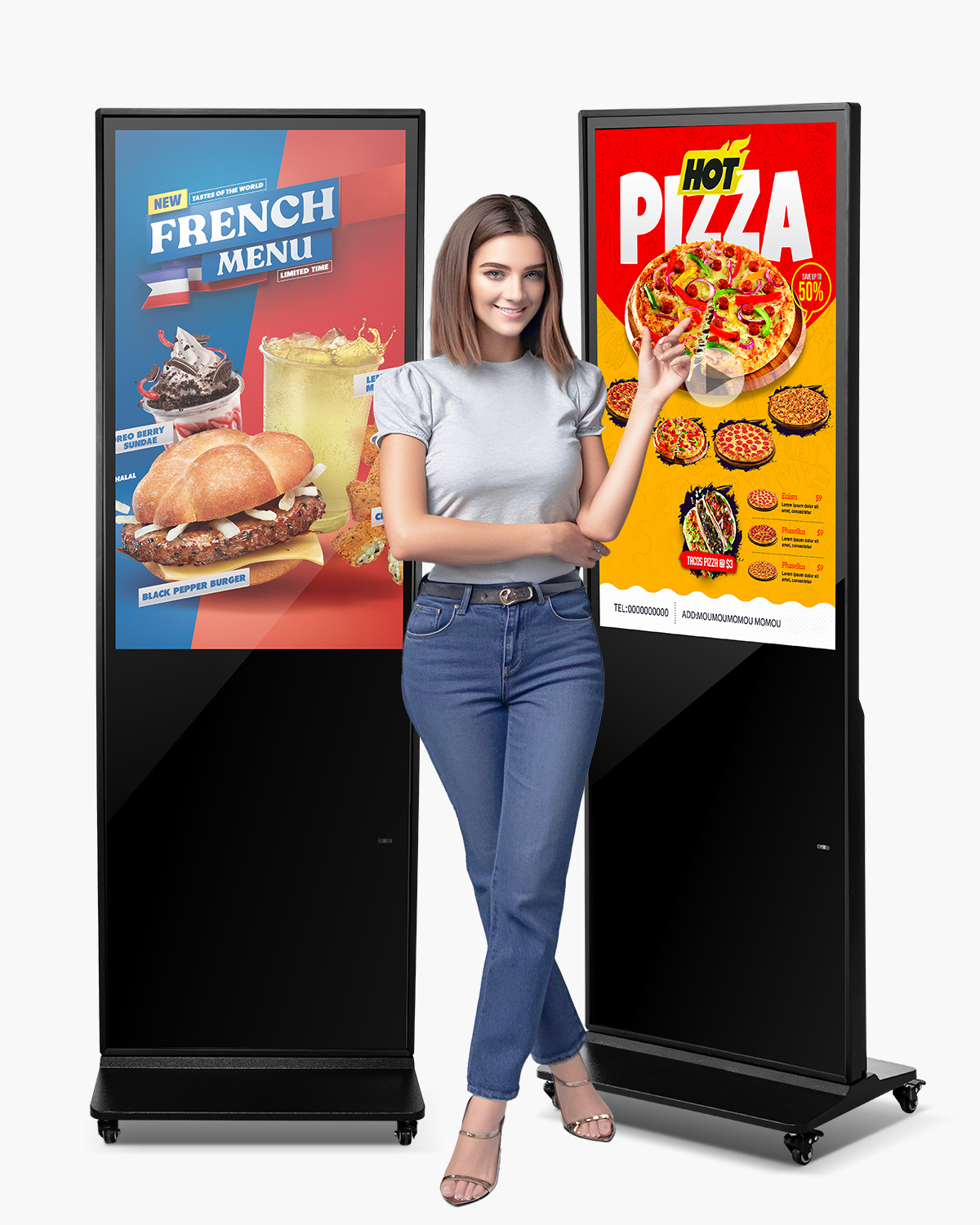VEVOR 43 Inch Digital Signage Display, Non-touchscreen Digital Kiosk ...