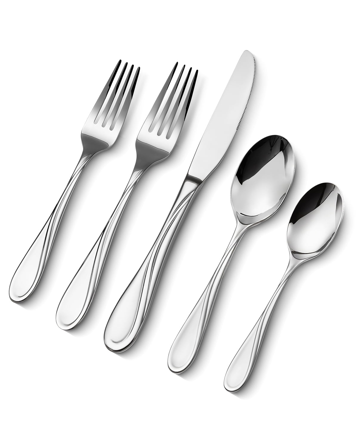 VEVOR 45-Piece Silverware Set, Food-Grade Stainless Steel Flatware ...