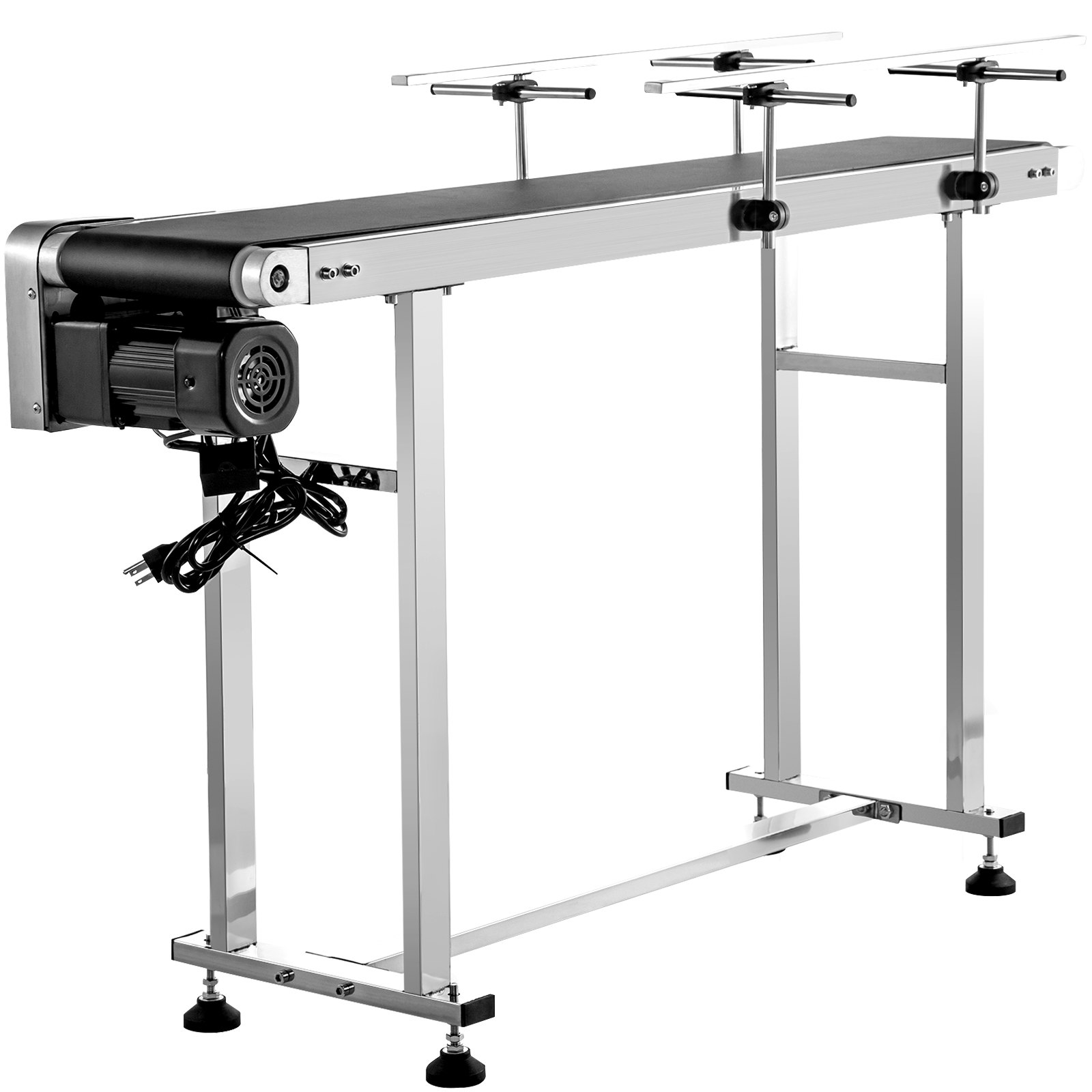 VEVOR 47" x 7.8" Electric Belt Conveyor w/ Double Guardrails - Walmart.com