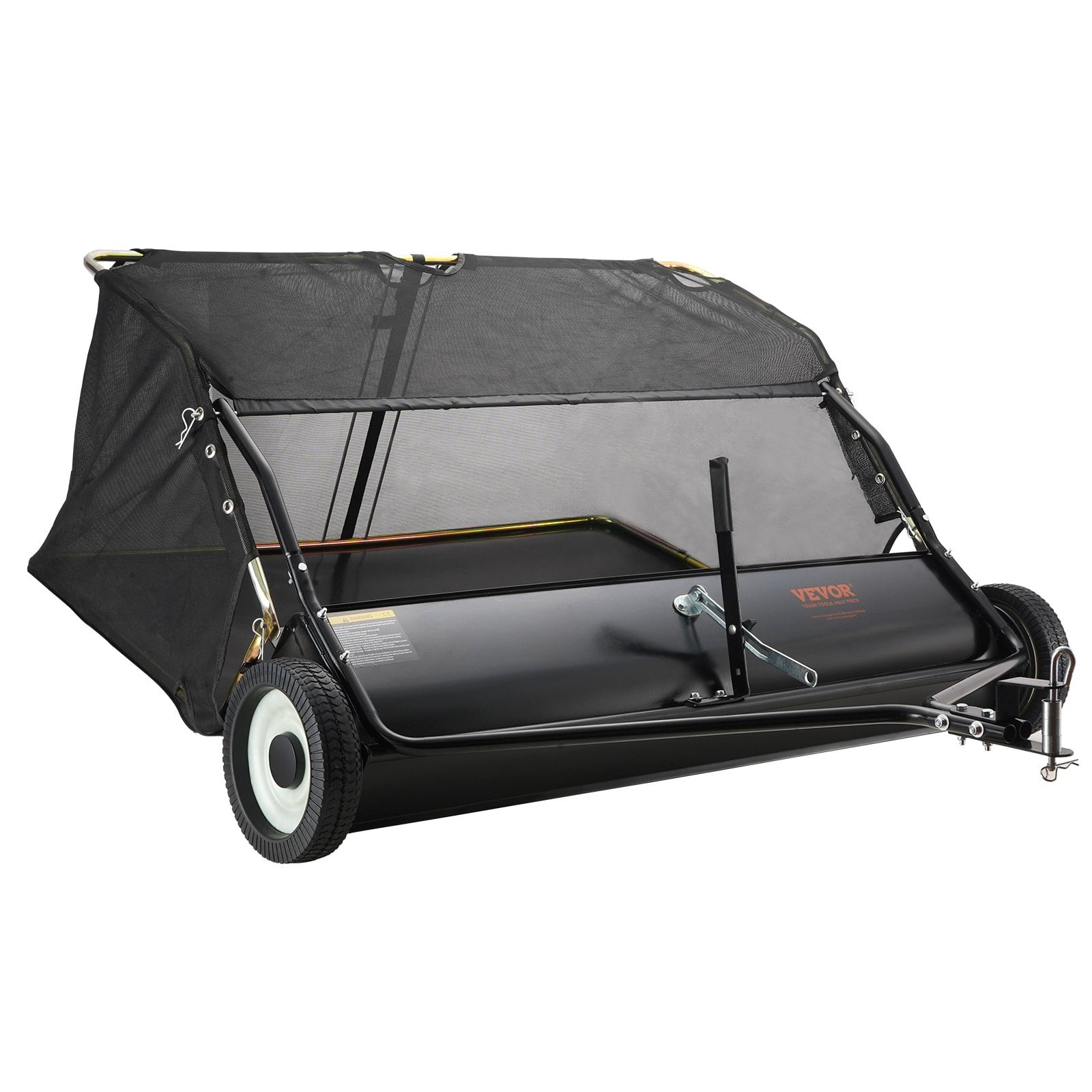 VEVOR 48.5" Tow Behind Lawn Sweeper with 26 cu. ft. Capacity, Heavy ...