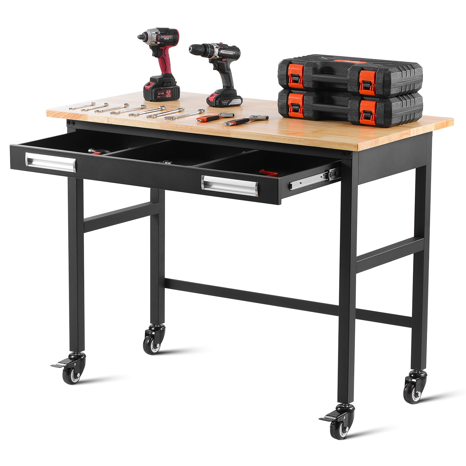 VEVOR 48-inch Workbench, 1500 lbs Load Capacity, Garage Workbench with ...