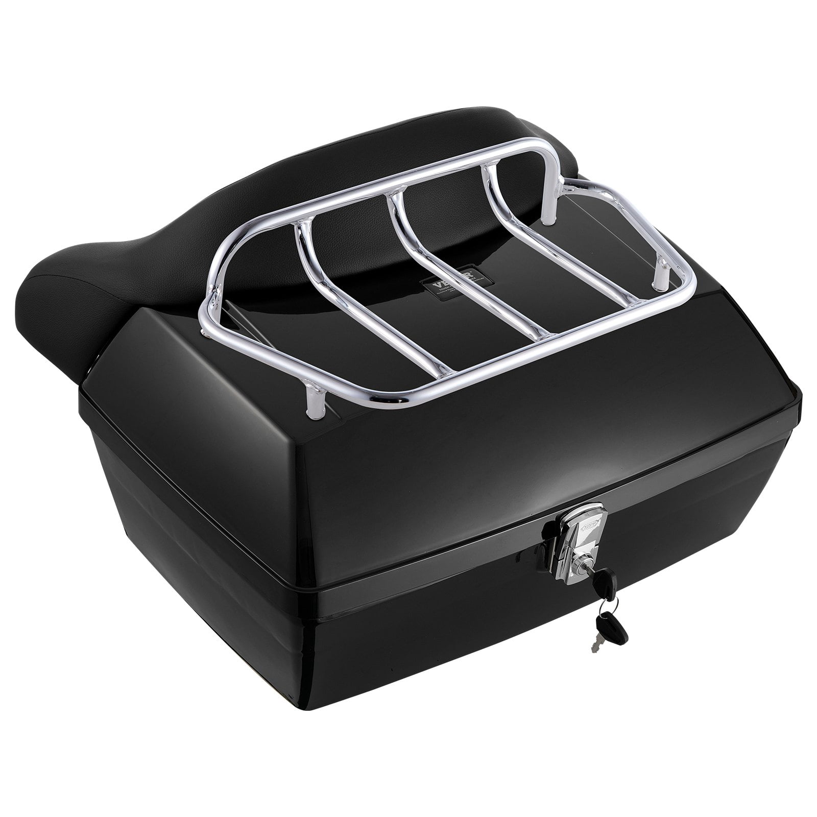 VEVOR 48L Motorcycle Top Case with Reflective Panel Universal Motorbike ...