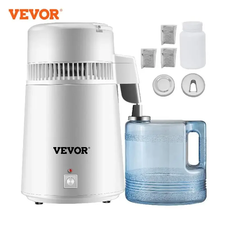 VEVOR 4L Water Distiller Purifier Filter Dispenser Heating Drinking ...