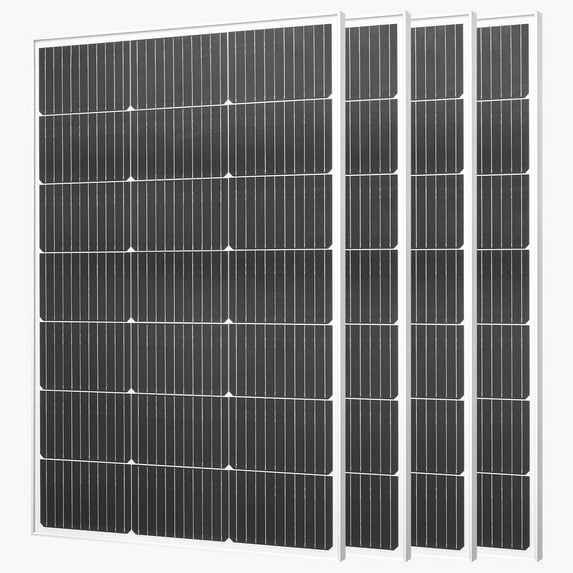 VEVOR 4PCS 100W Monocrystalline Solar Panels, 23% High-Efficiency Mono ...