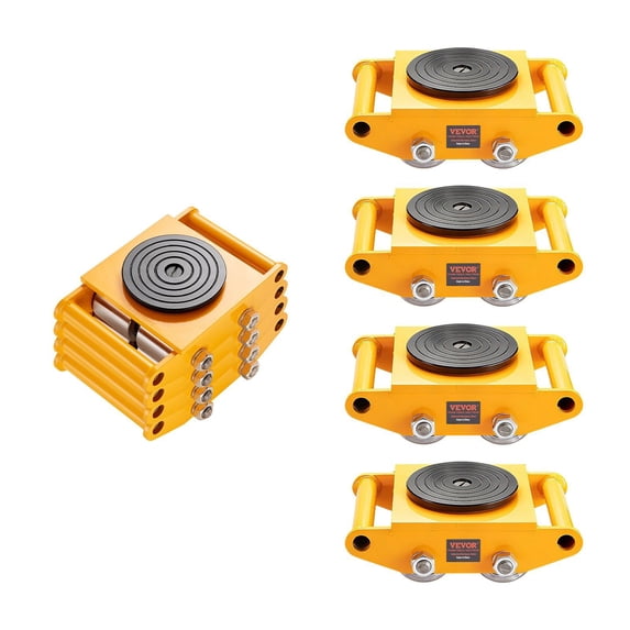 VEVOR 4PCS Machinery Skate Dolly, 26455LBS/12T Industrial Machinery ...