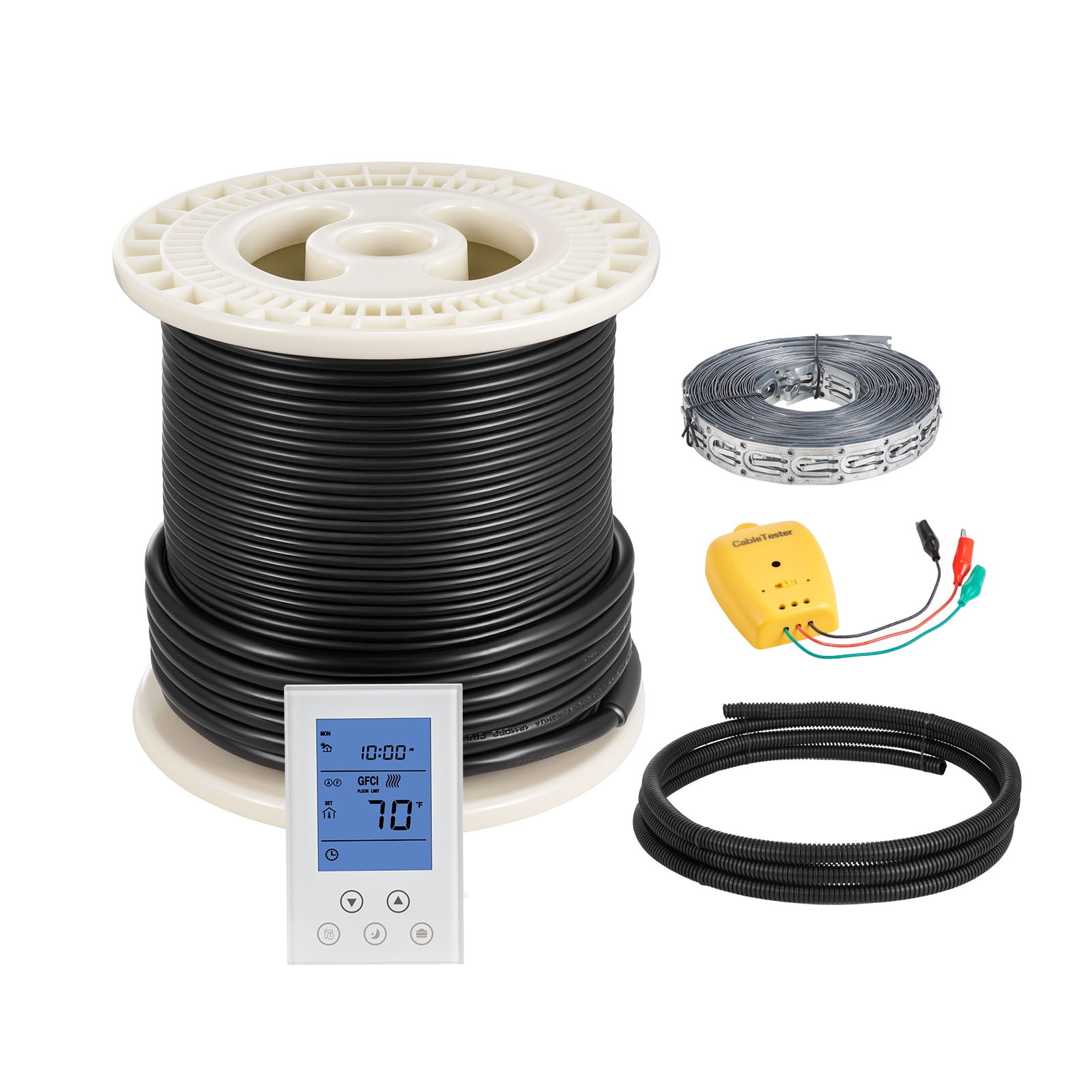 VEVOR 50 sqft Underfloor Heating Cable Kit, 120V Electric Radiant ...