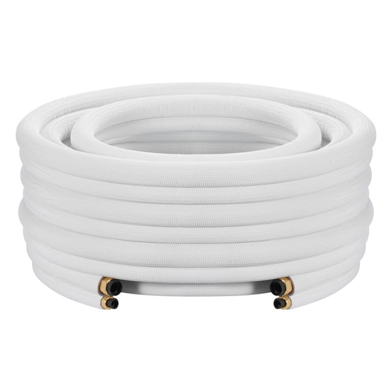 VEVOR 50ft Mini Split Line Set, 1/4' & 1/2' OD AC Copper Tubing Pipe, 3 ...
