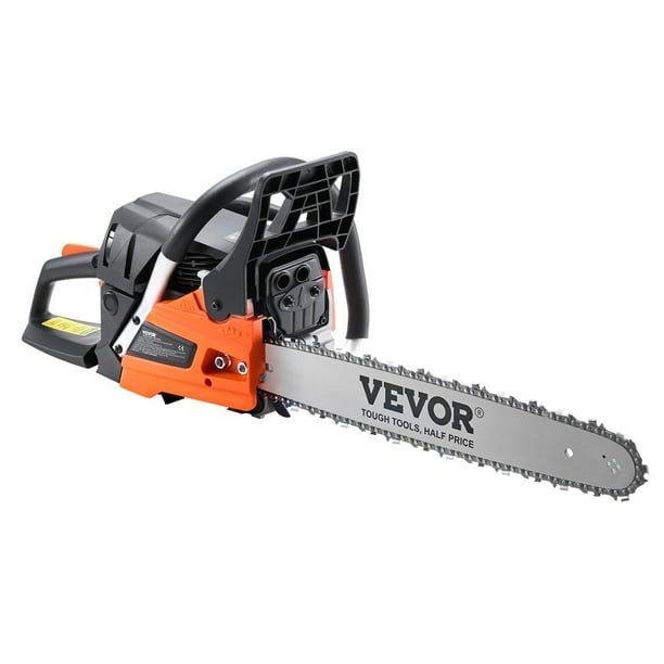 VEVOR 52cc Gasoline Chainsaw, 18-Inch Gas Powered Wood Cutting Chain ...