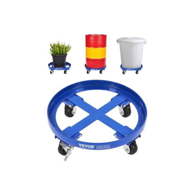VEVOR 55 Gallon Drum Dolly 2000 lbs Barrel Dolly Cart Drum Caddy 4 ...