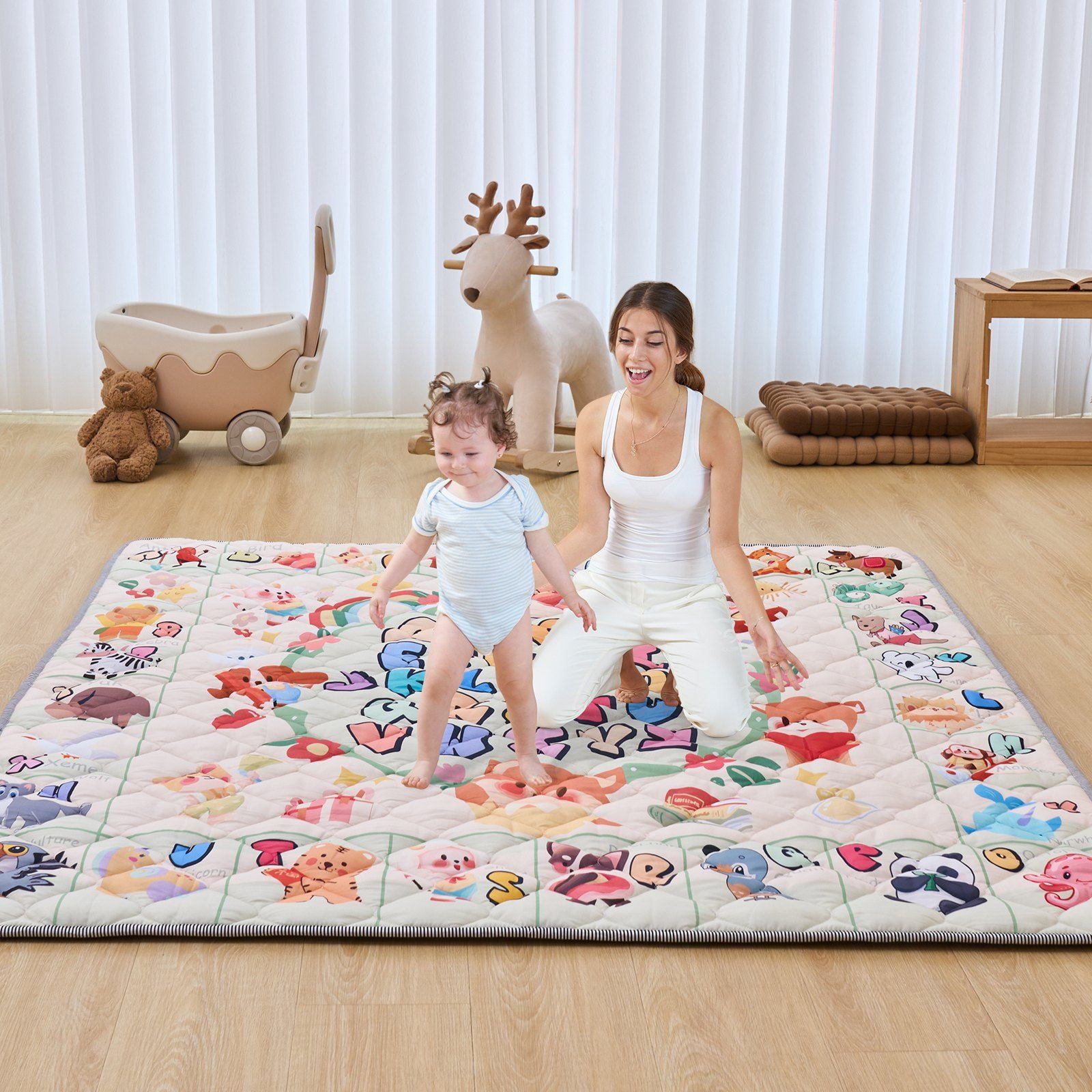 VEVOR 59"x71" Baby Play Mat Kids Crawling Floor Playmat Soft Thickened ...