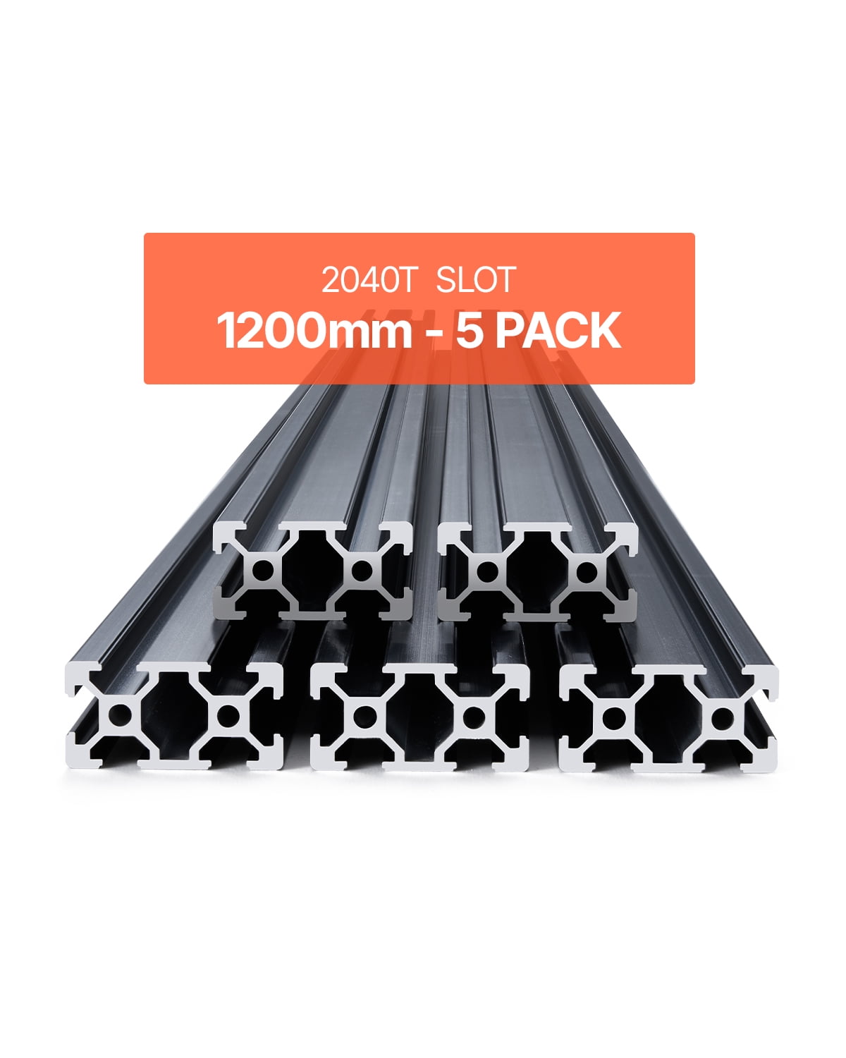 VEVOR 5PCS 47.2 in (1200mm) T Slot 2040 Aluminum Extrusion Profile ...