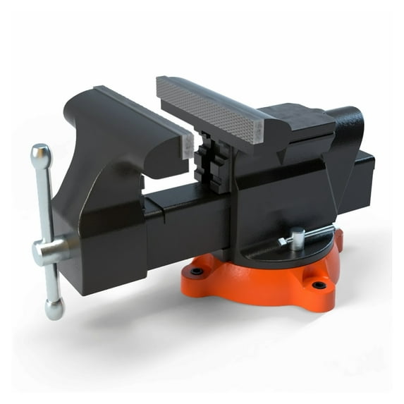 VEVOR 6" Bench Vise w/ Anvil 360°Swivel Locking Base Heavy Duty Ductile ...