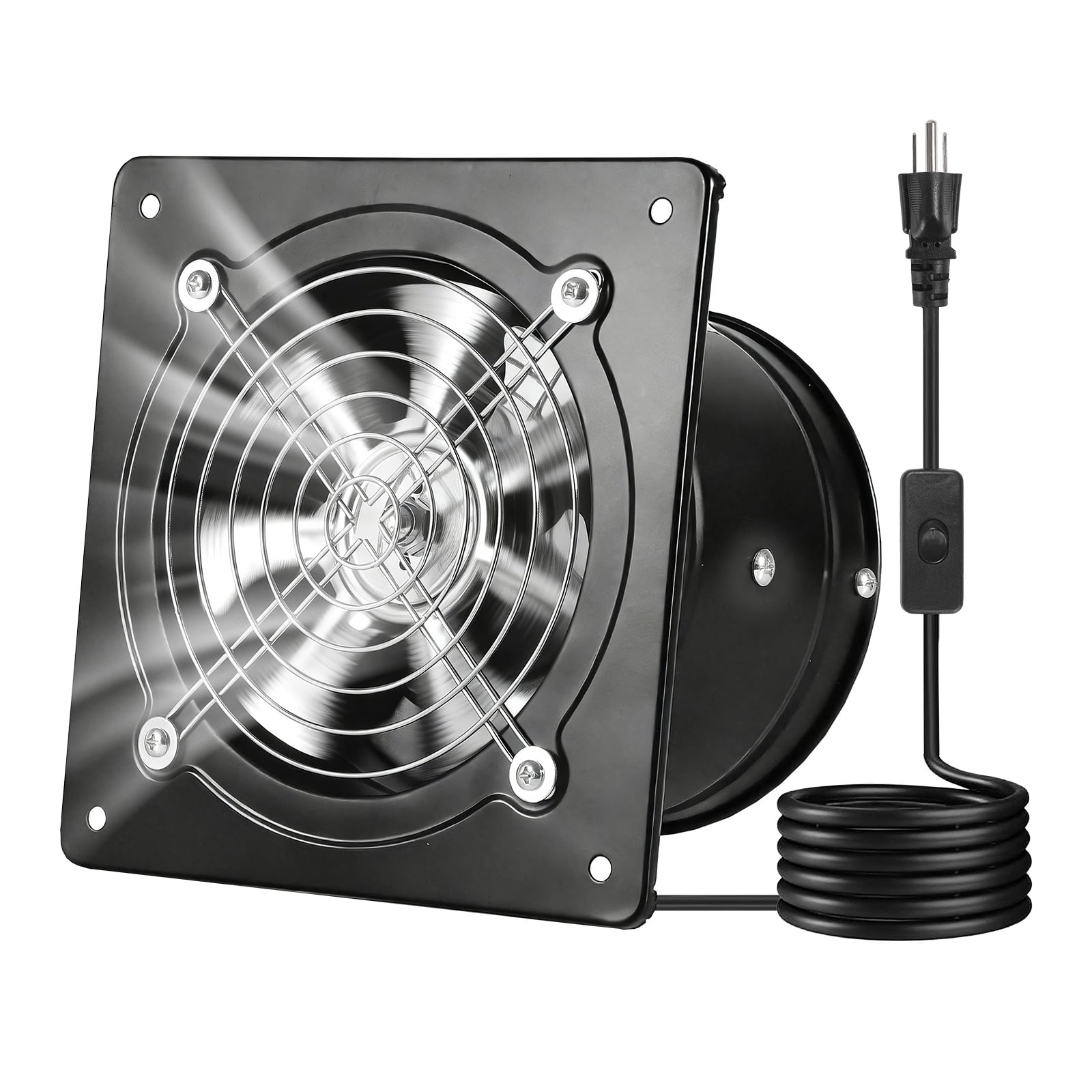 VEVOR 6 Inch Exhaust Fan, 308 CFM High Velocity Wall Mount Vent Fan ...