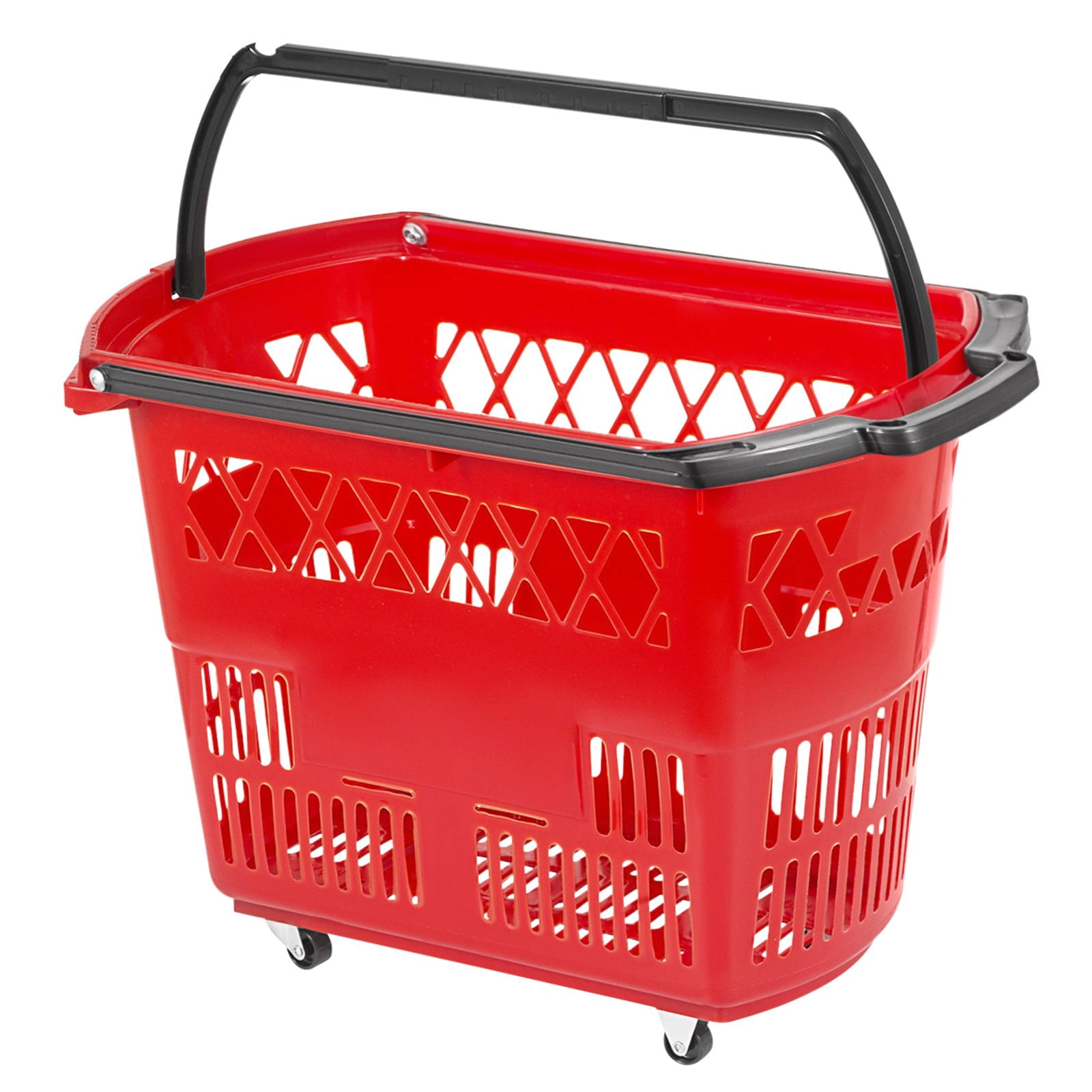 VEVOR 6-Pack Rolling Shopping Baskets (Red) - Walmart.com