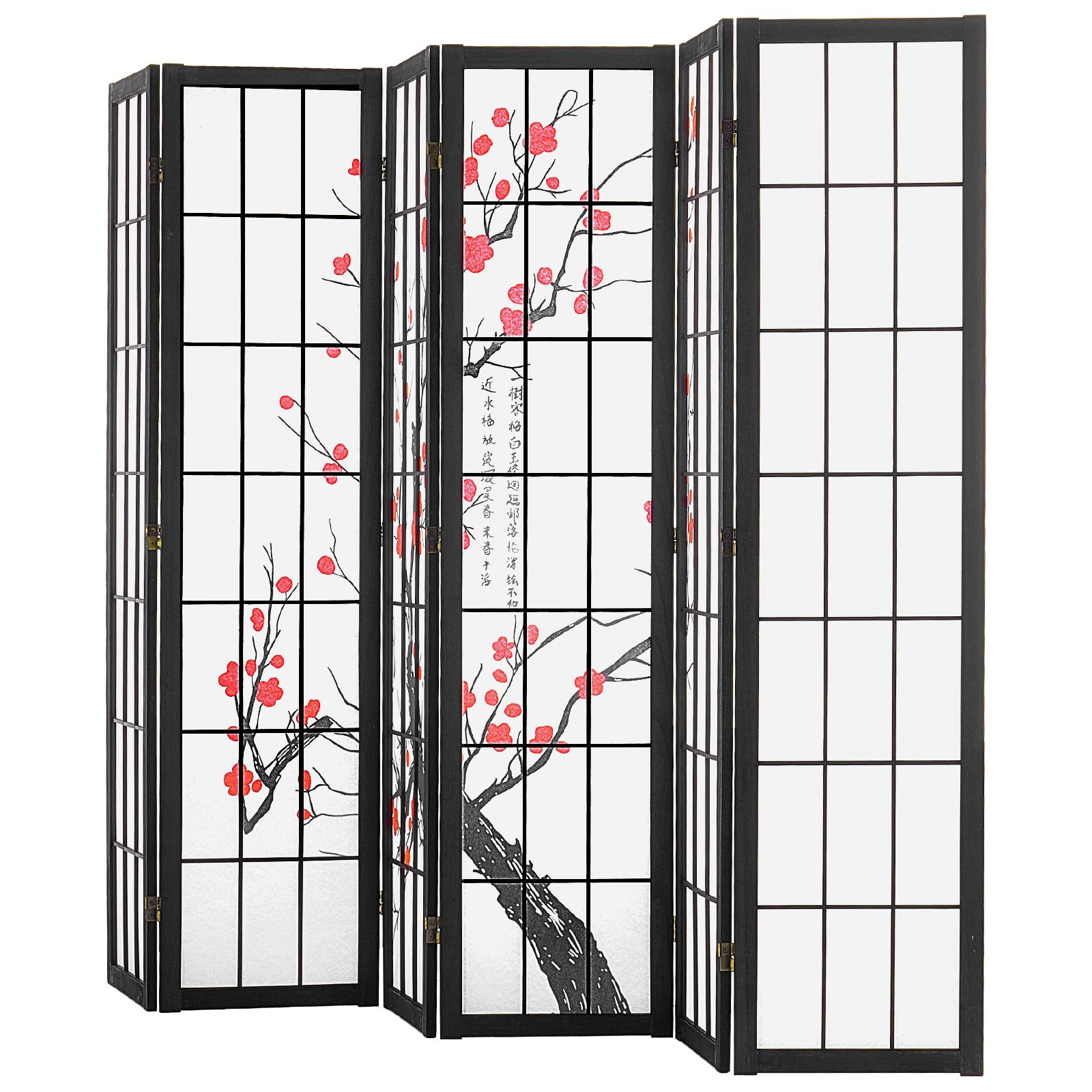 VEVOR 6-Panel Japanese Room Divider – Folding Privacy Screen for Room ...