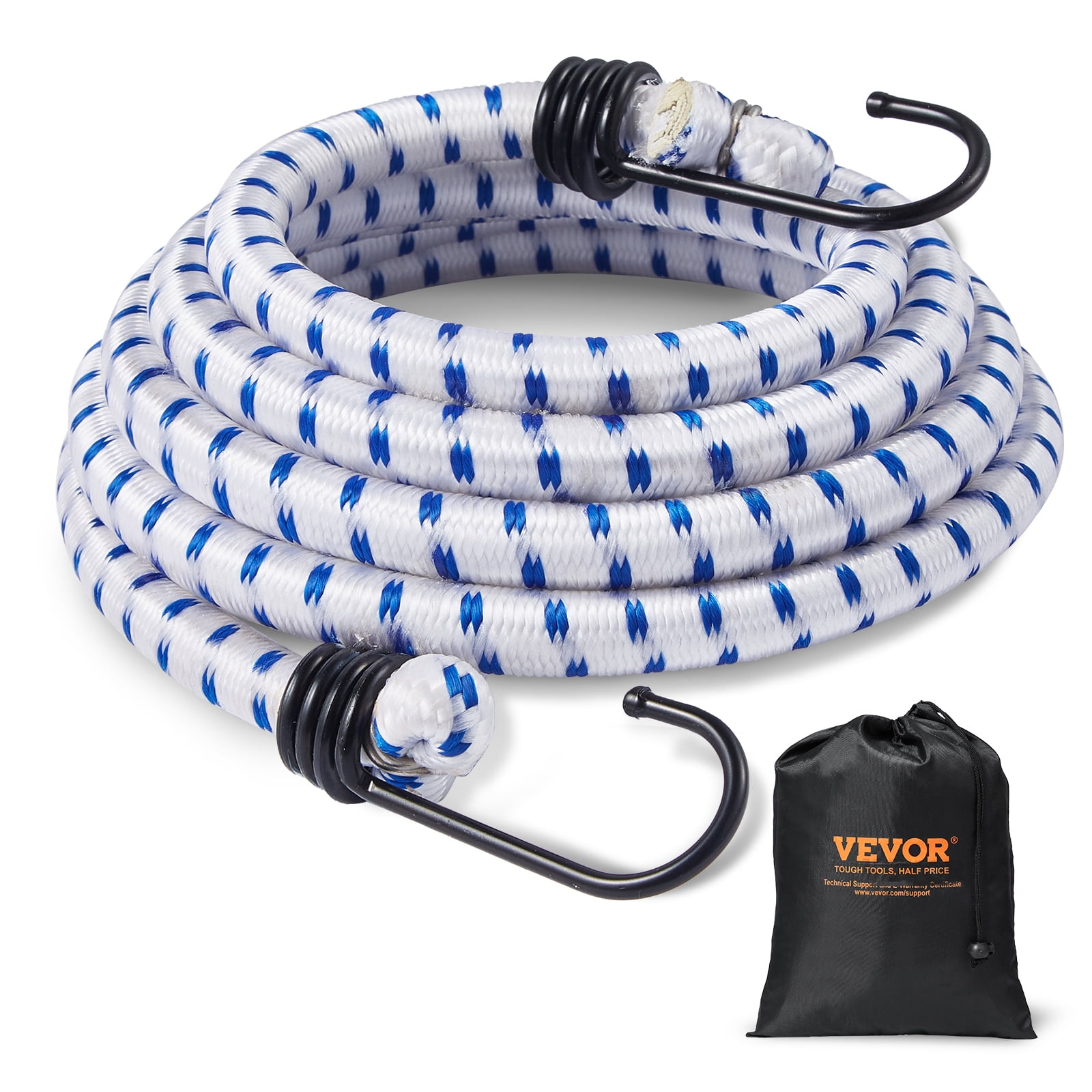 VEVOR 6 Piece Bungee Cords with A3 Steel Hooks, 72 Inch Heavy Duty ...