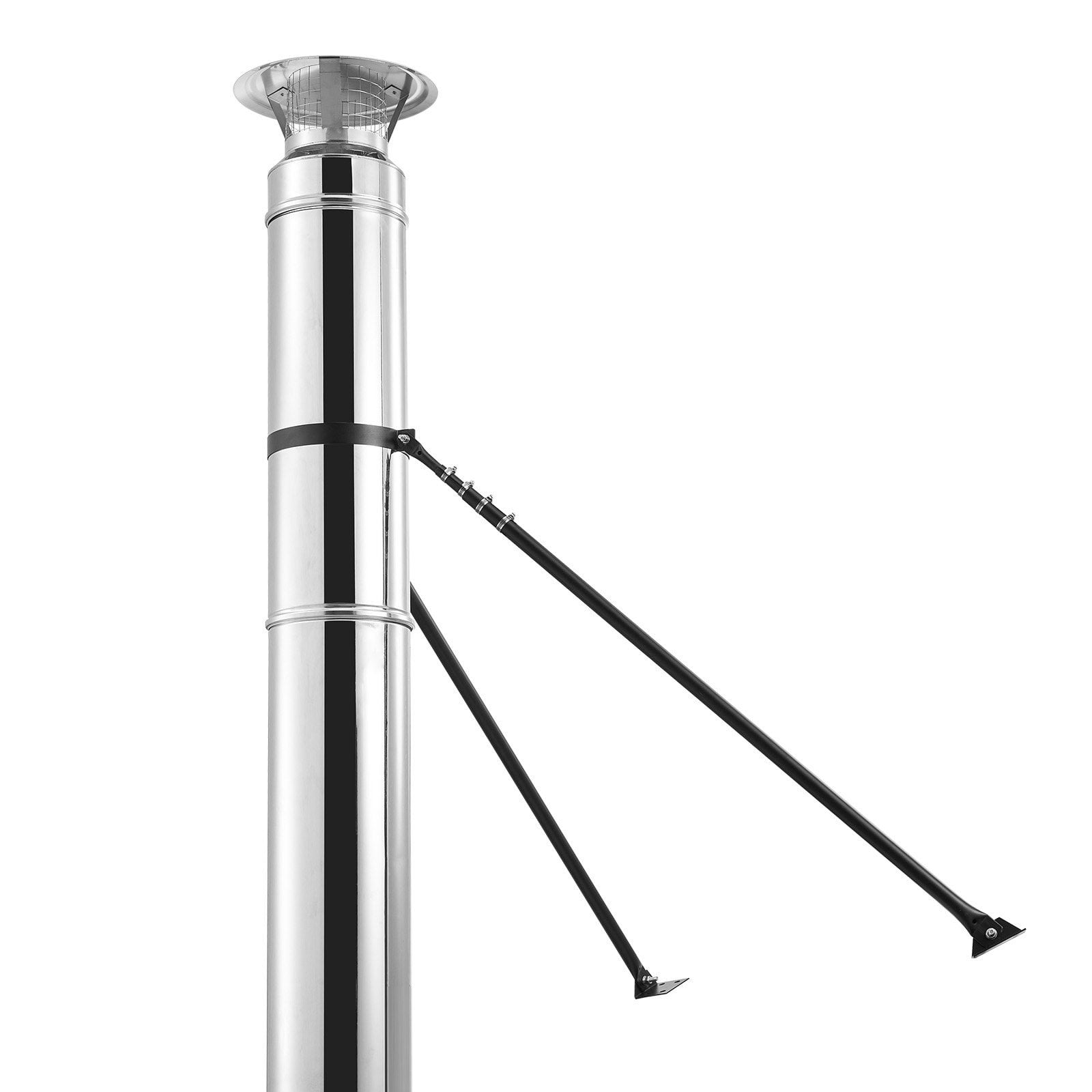 VEVOR 6 inches Extended Roof Bracket, Supports Chimney Stove Pipe for ...
