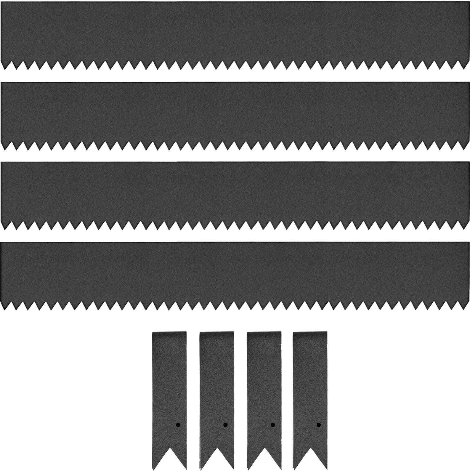 VEVOR 6" x 40" Black Steel Garden Border Edging 4pcs Steel Lawn ...