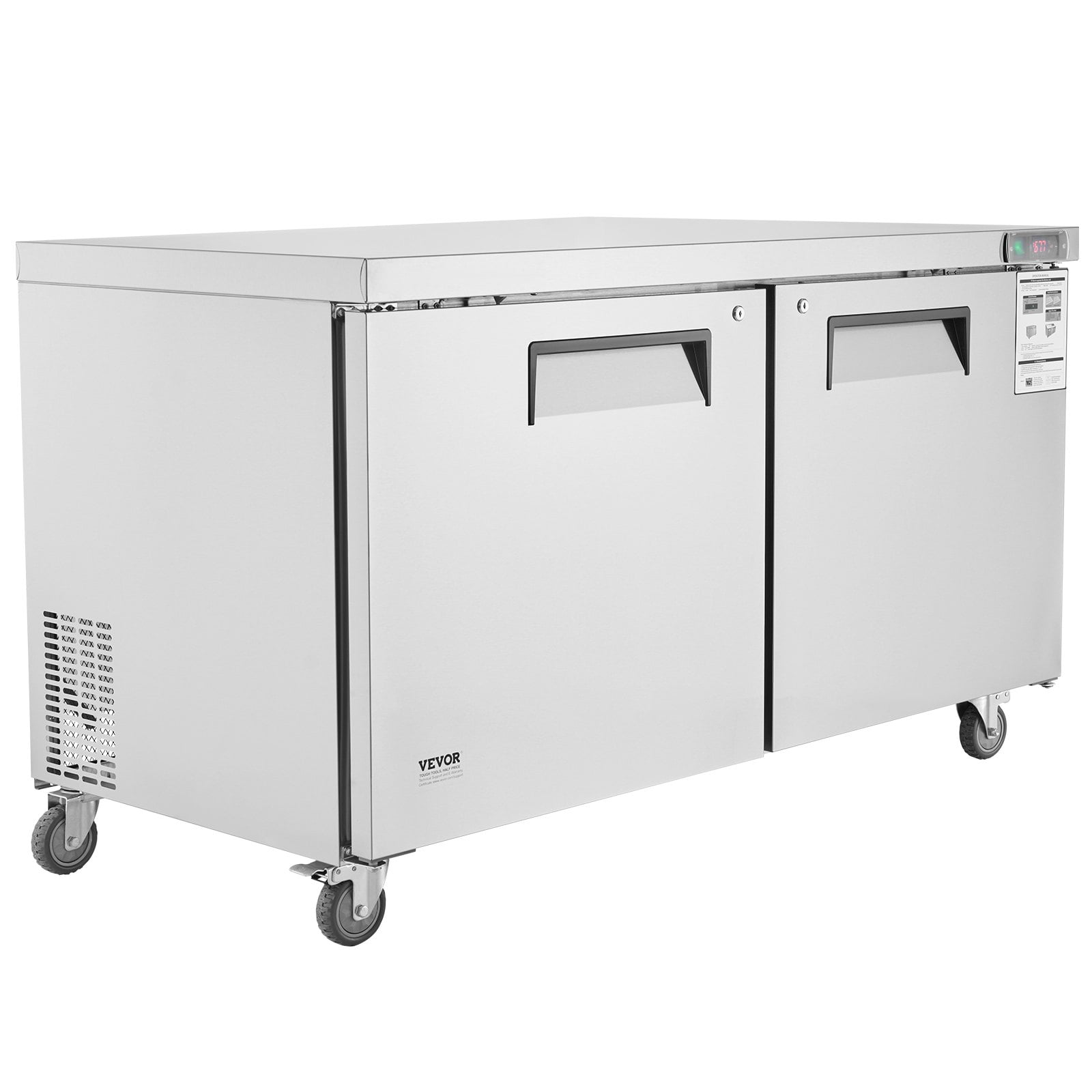 VEVOR 60" Commercial Sandwich & Salad Prep Table - 16.4 Cu. Ft ...