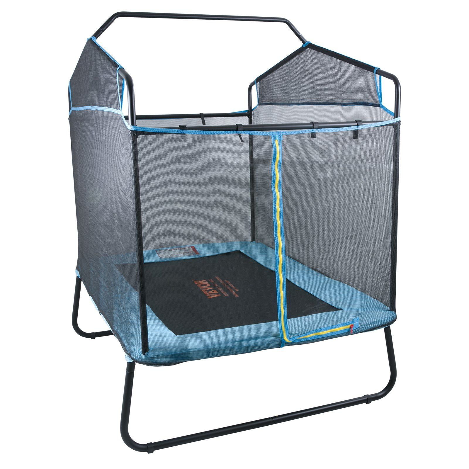 VEVOR 6FT Kids Trampoline with Safety Net, Gymnastics Bar & Hammock ...