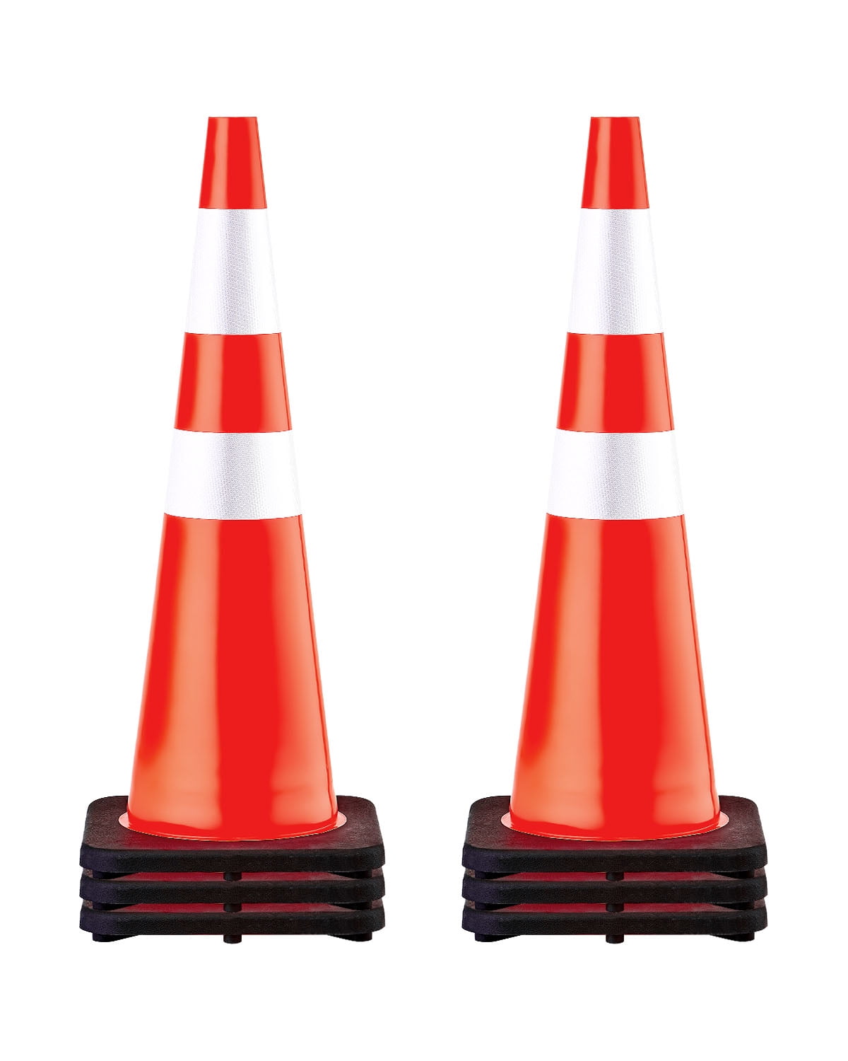 VEVOR 6Pack 36" Traffic Cones, Safety Road Parking Cone with Black ...