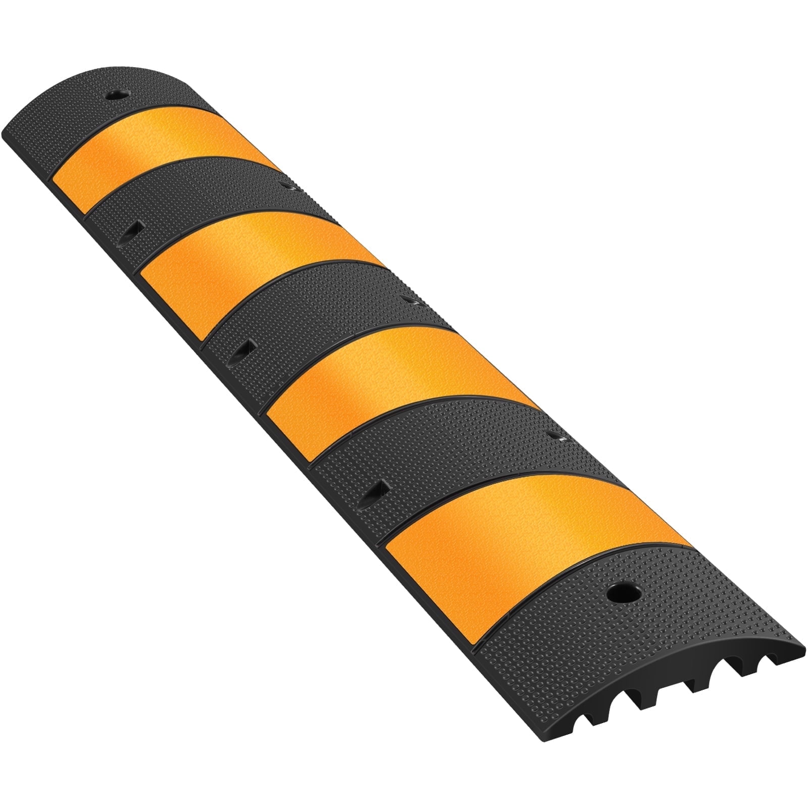 VEVOR 6ft Rubber Speed Hump for Driveways, Durable Cable Guard Ramp, 72 ...