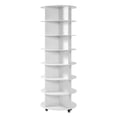 VEVOR 7 Tiers Rotating Shoe Rack Tower with Wheels, Movable 360 ...