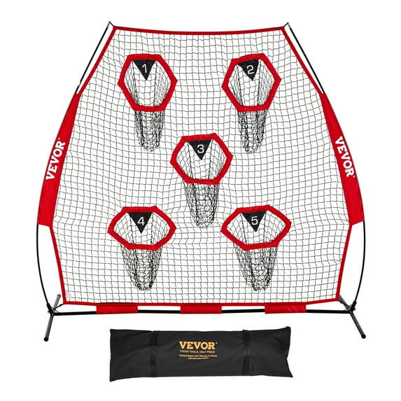 VEVOR 7 x 7 ft Football Trainer Throwing Net, Training Throwing Target ...
