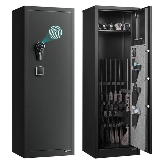 VEVOR 8-10 Gun Safe, Long Gun Cabinet for Rifles and Pistols, Quick ...