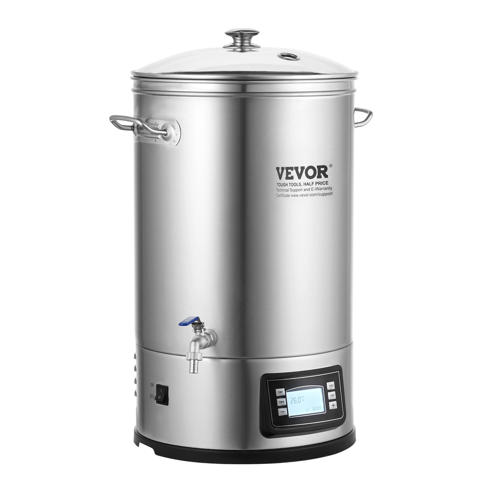 VEVOR 8 Gallon Electric Brewing System All-in-One Home Beer Brewer, 304 ...