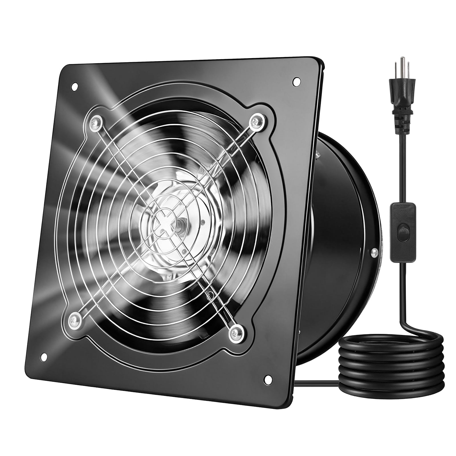 VEVOR 8 Inch Exhaust Fan, 576 CFM High Velocity Wall Mount Vent Fan ...