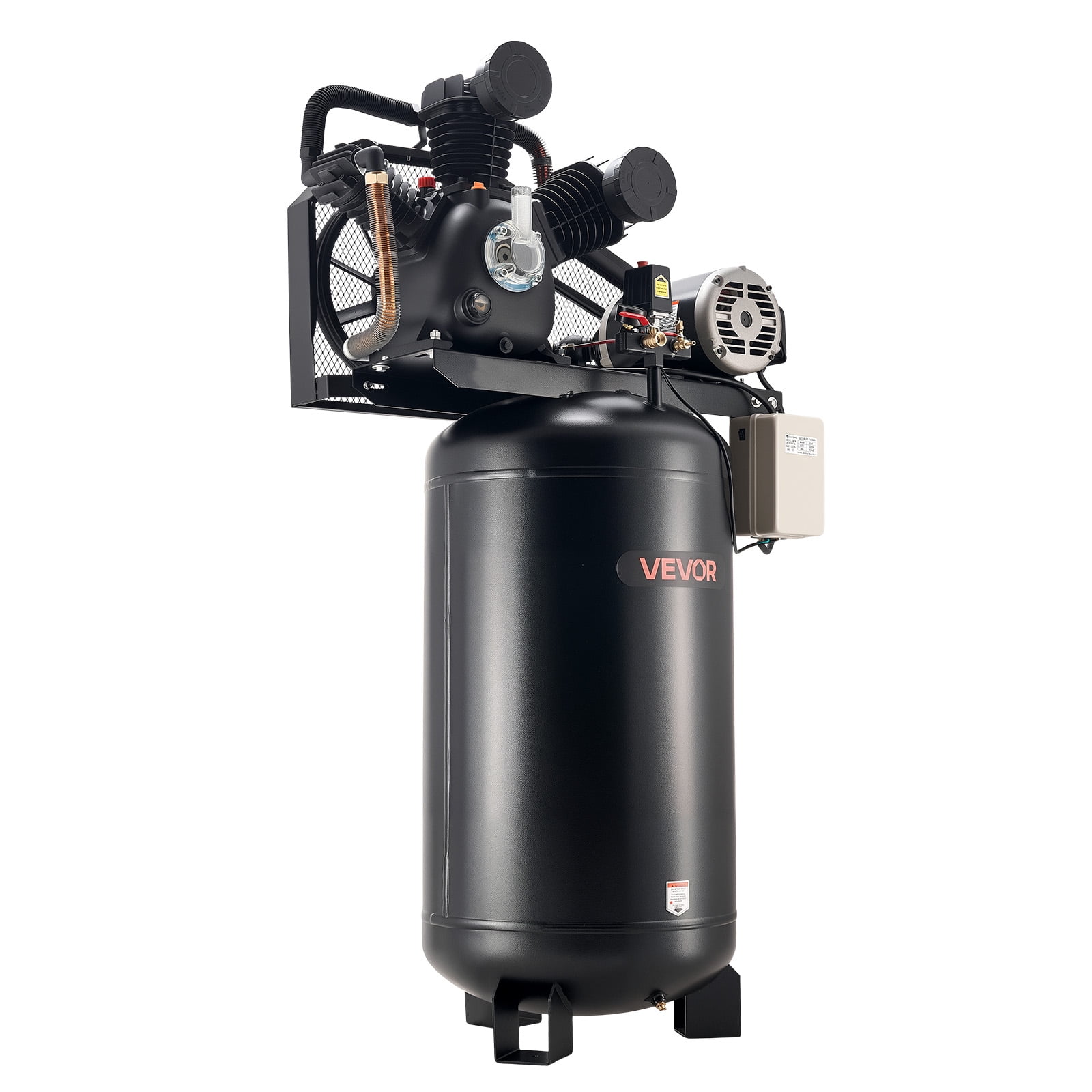 VEVOR 80 Gallons Heavy-Duty Air Compressor, 10HP 17 SCFM at 90PSI Air ...