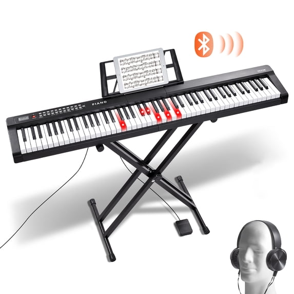VEVOR 88 Key Digital Piano Keyboard, Semi Weighted Keys, Full Size ...
