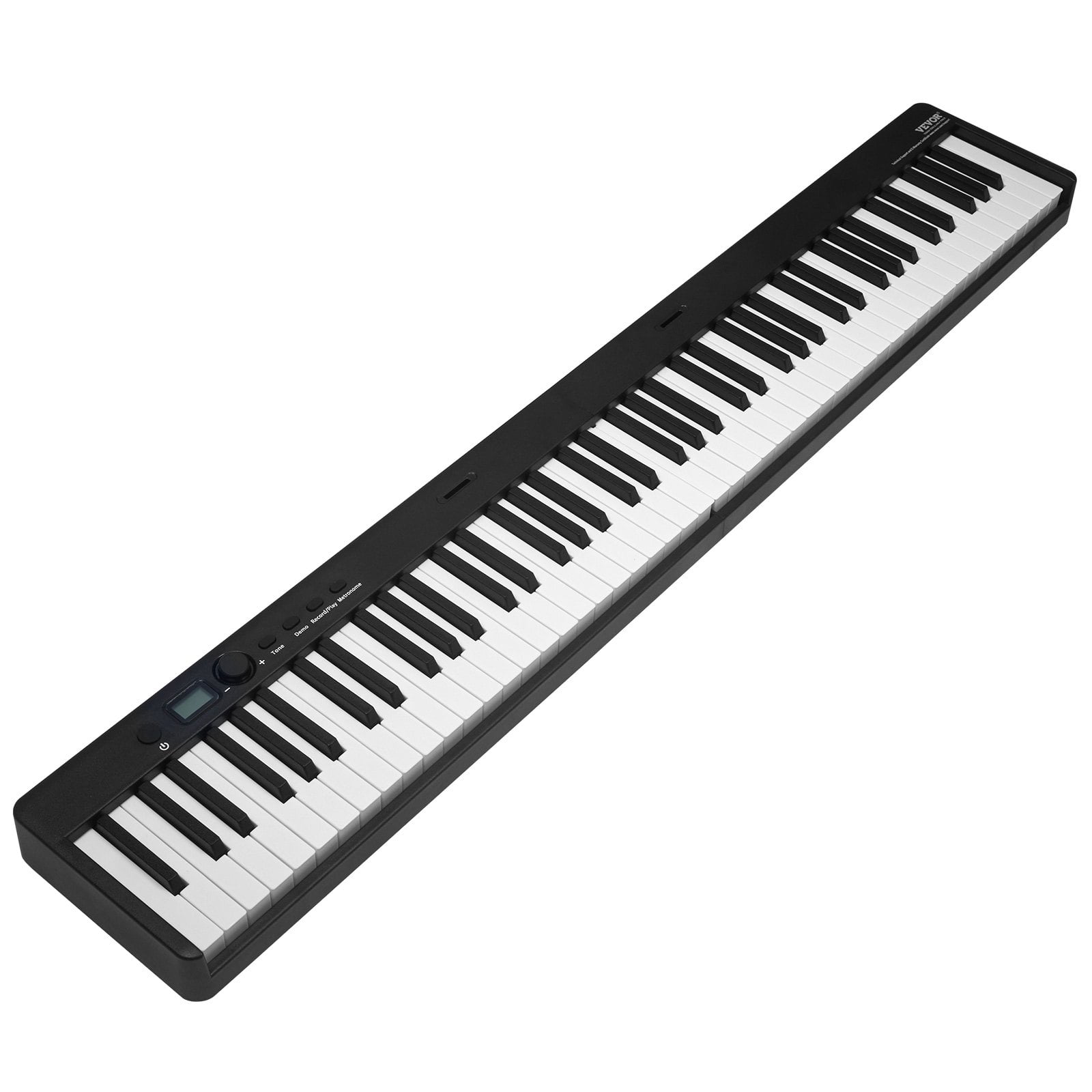 VEVOR 88-Key Folding Keyboard Piano, Portable Foldable Piano with Bluetooth & MIDI, Black ...
