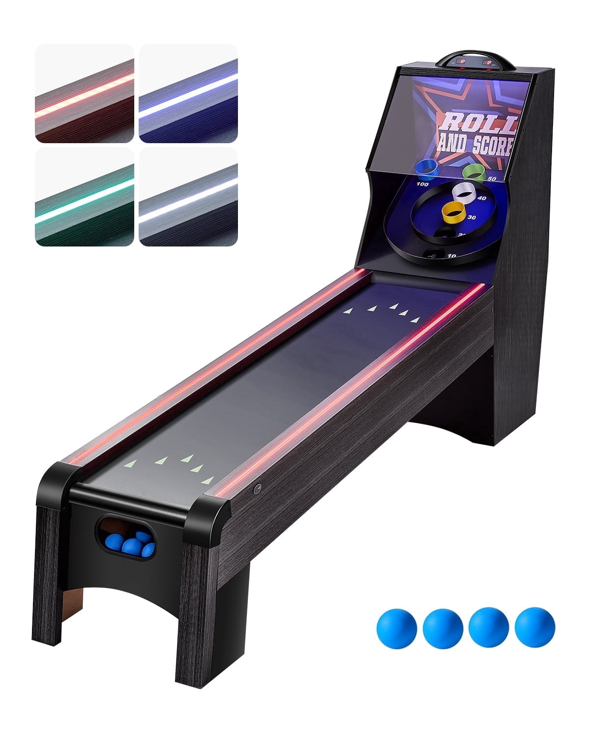 VEVOR 9' Roll and Score Classic Arcade Game Table, with LED Electronic ...