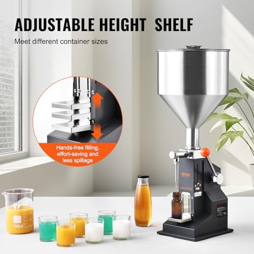 VEVOR A03 Pro Manual Paste Liquid Filling Machine, 5-100ml Adjustable ...