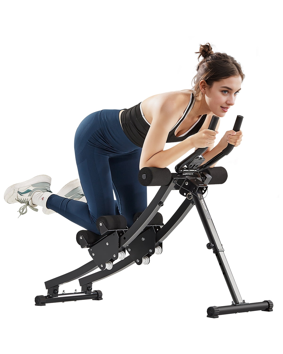 VEVOR AB Workout Machine, Dual-track Ab Workout Equipment at Home Gym ...