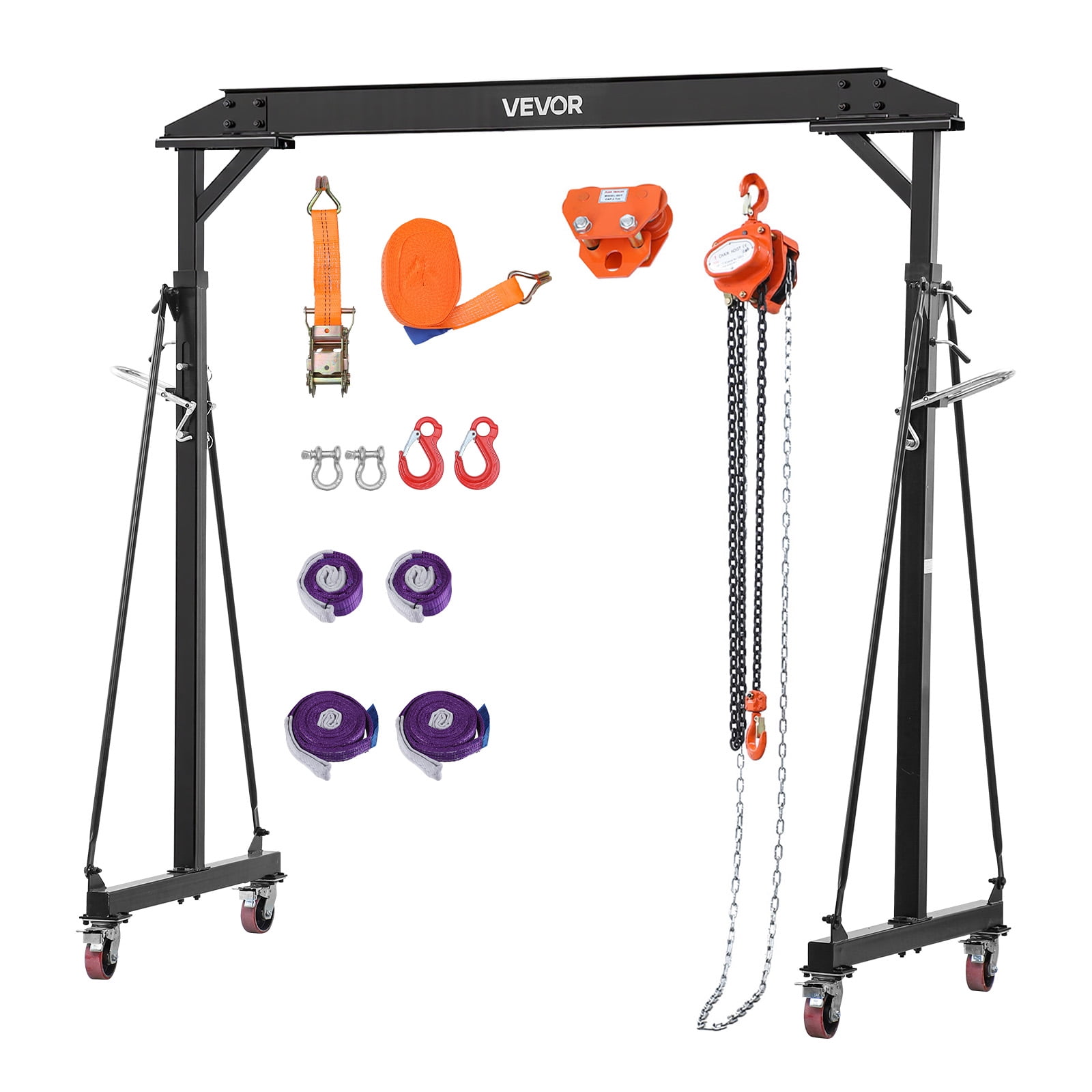 VEVOR Adjustable Gantry Crane, 2200 lbs Capacity, Portable Shop Lift ...