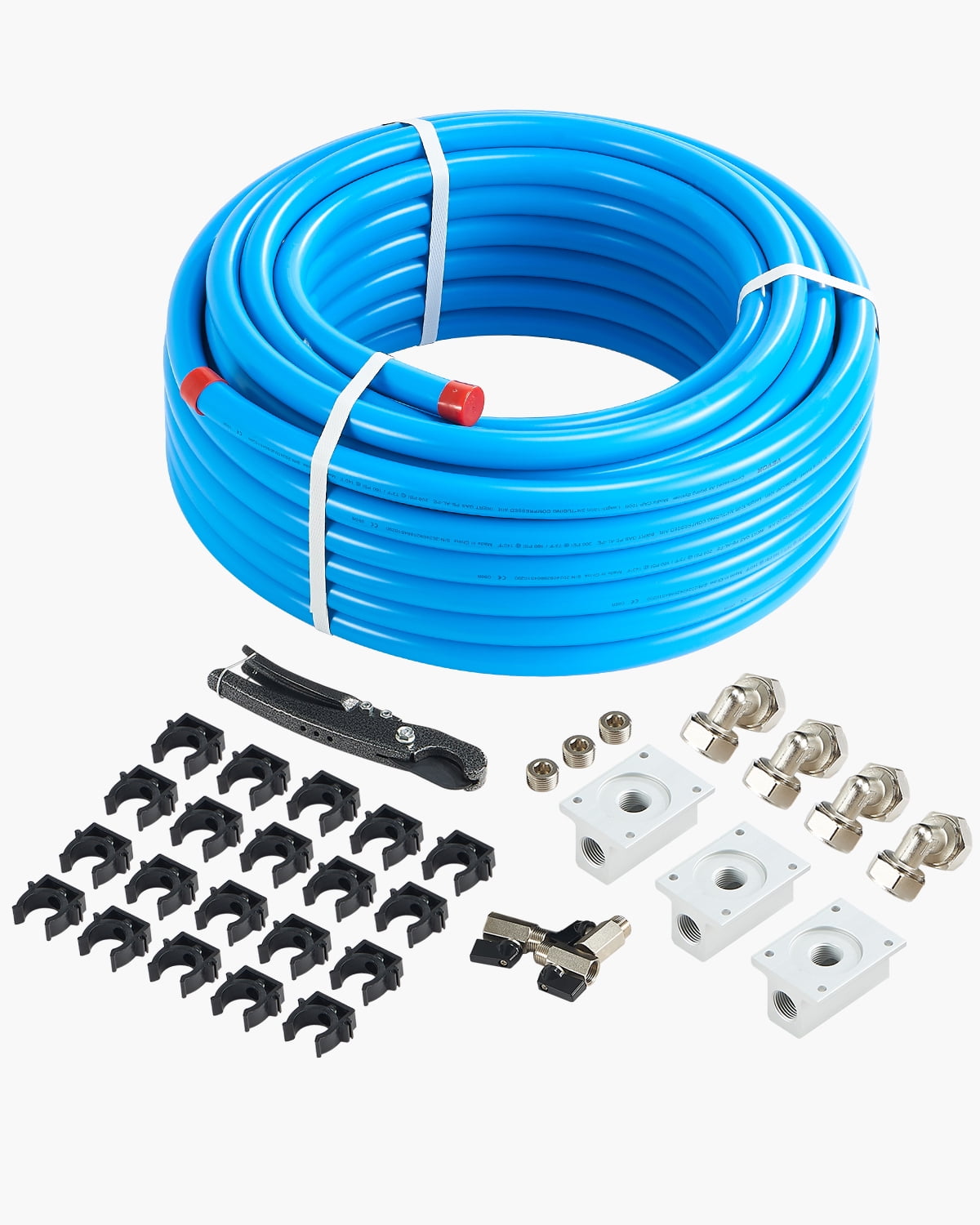 VEVOR Air Compressor Line Kit, 100FT x 3/4", HDPE-Aluminum Compressed ...