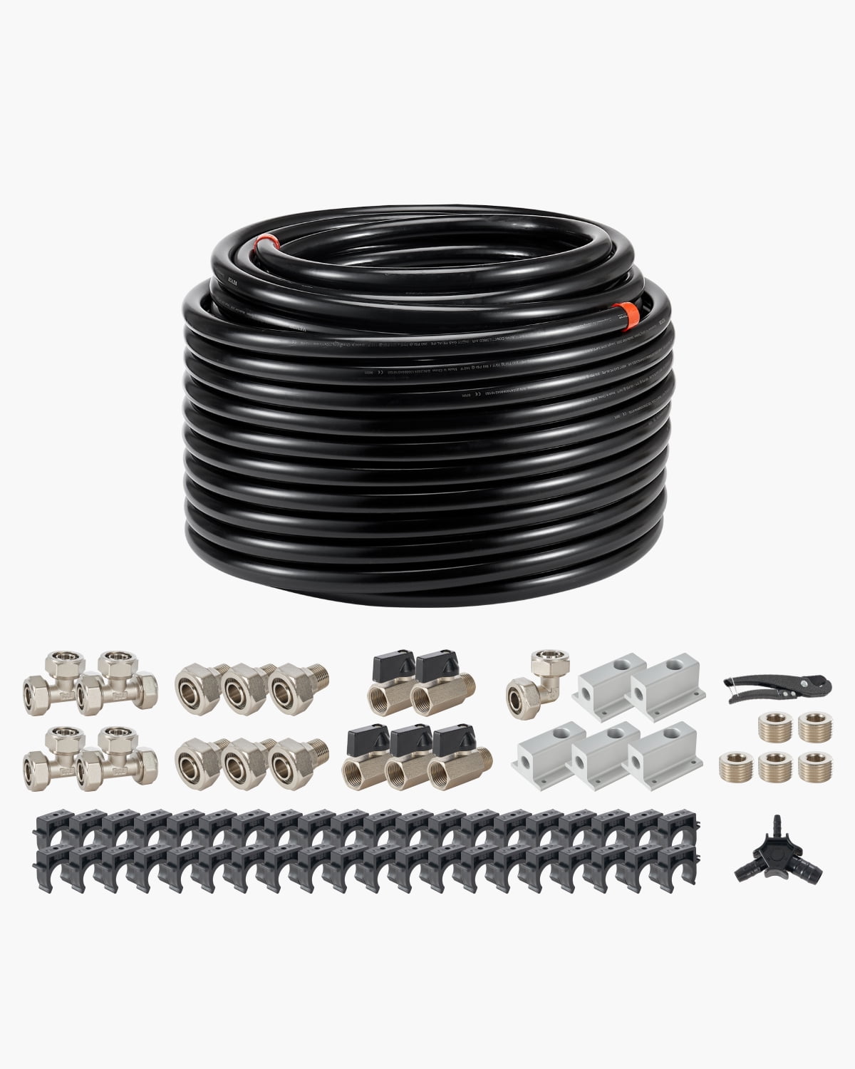 VEVOR Air Compressor Line Kit, 200FT x 3/4", HDPE-Aluminum Compressed ...