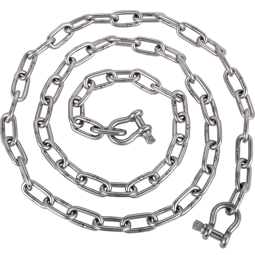 VEVOR Anchor Chain, 6' x 5/16" 316 Stainless Steel Chain, 3/8" Anchor ...