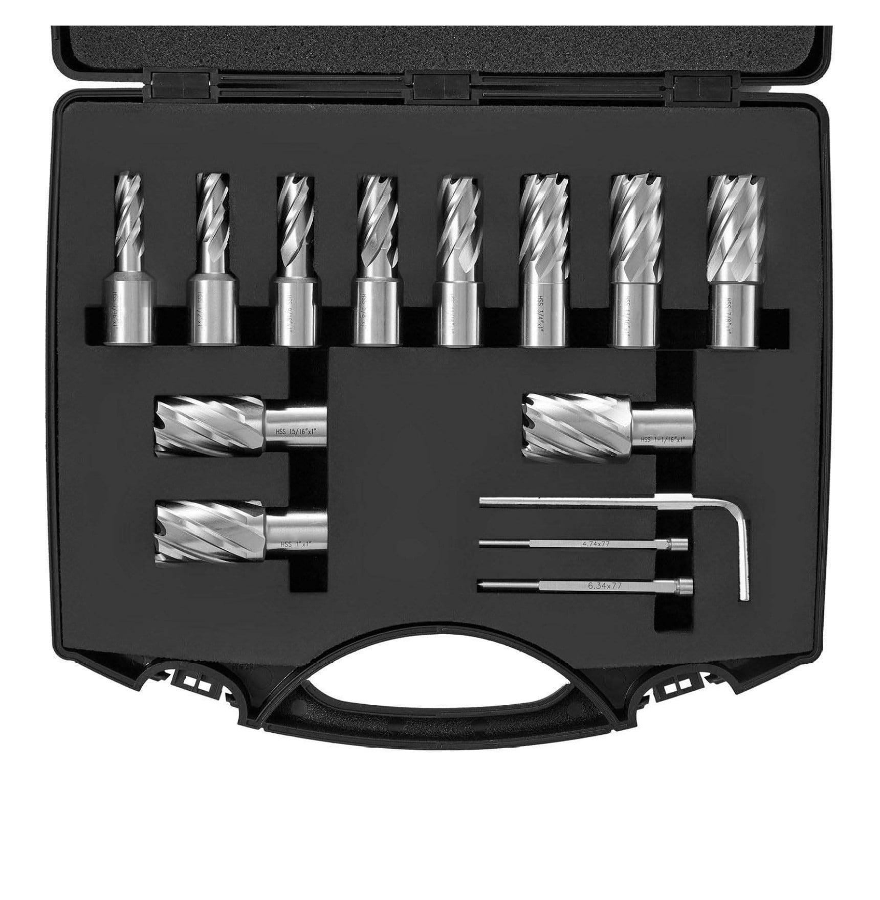 Annular Cutter Set, 13 pcs Weldon Shank Mag Drill Bits, 7/16" to 1-1/16 ...