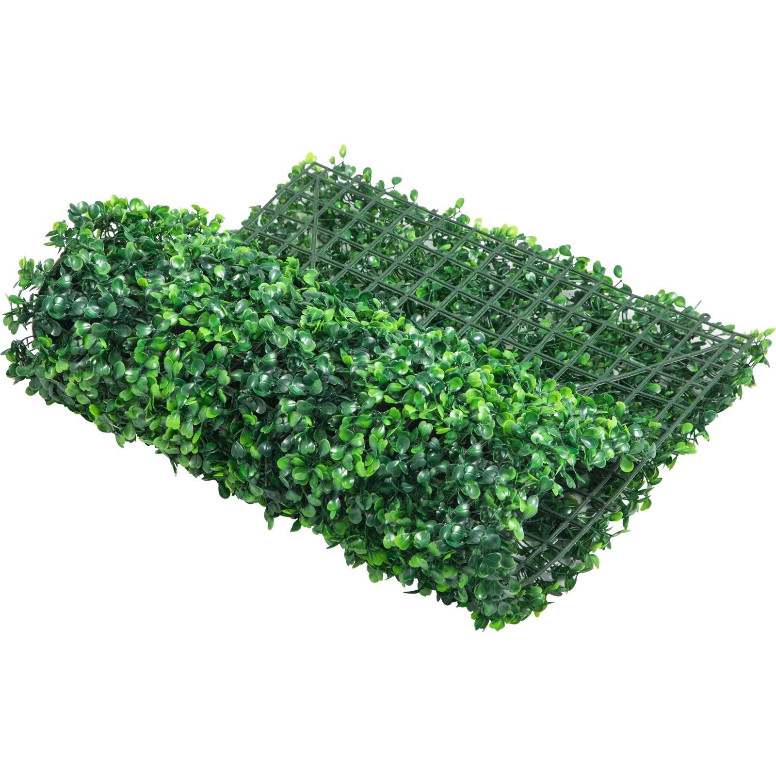 VEVOR Artificial Boxwood Panel UV 24pcs Boxwood Hedge Wall Panels ...