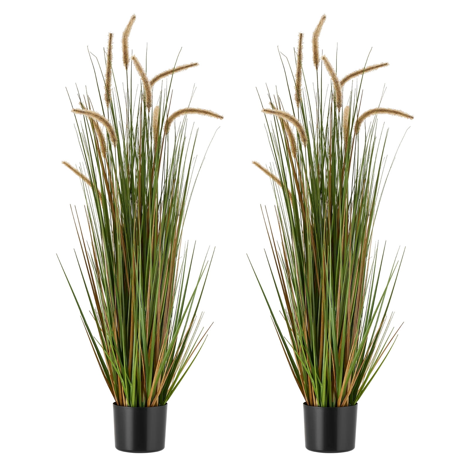 VEVOR Artificial Grass Plant, 2 Pack 47 inch Horsetail Reed Grass in ...