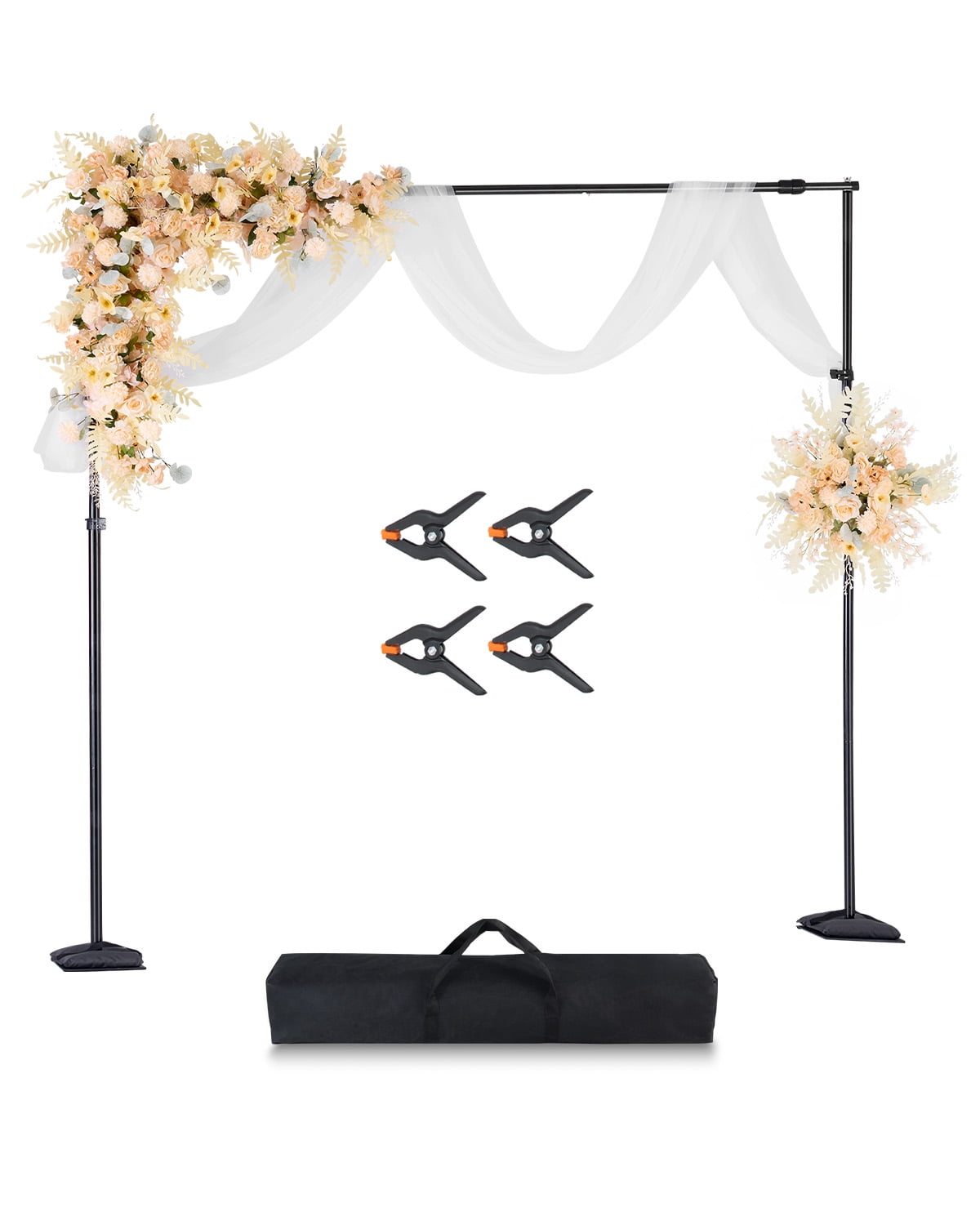 VEVOR Backdrop Stand, 8.5 x 10 ft Adjustable Photo Backdrop Stand Kit ...