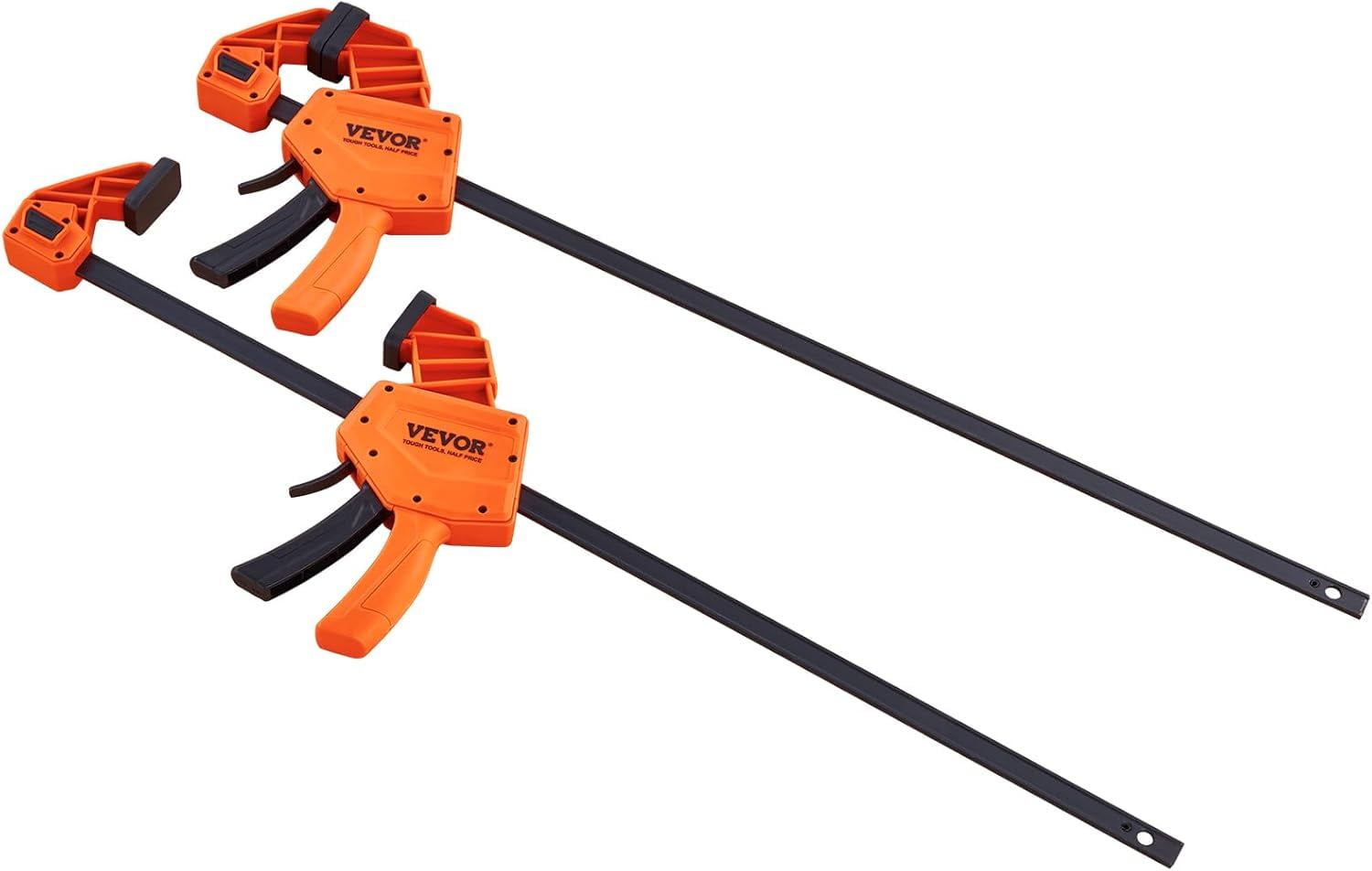 VEVOR Bar Clamps for Woodworking, 2-Pack 24" One-Handed Clamp/Spreader ...