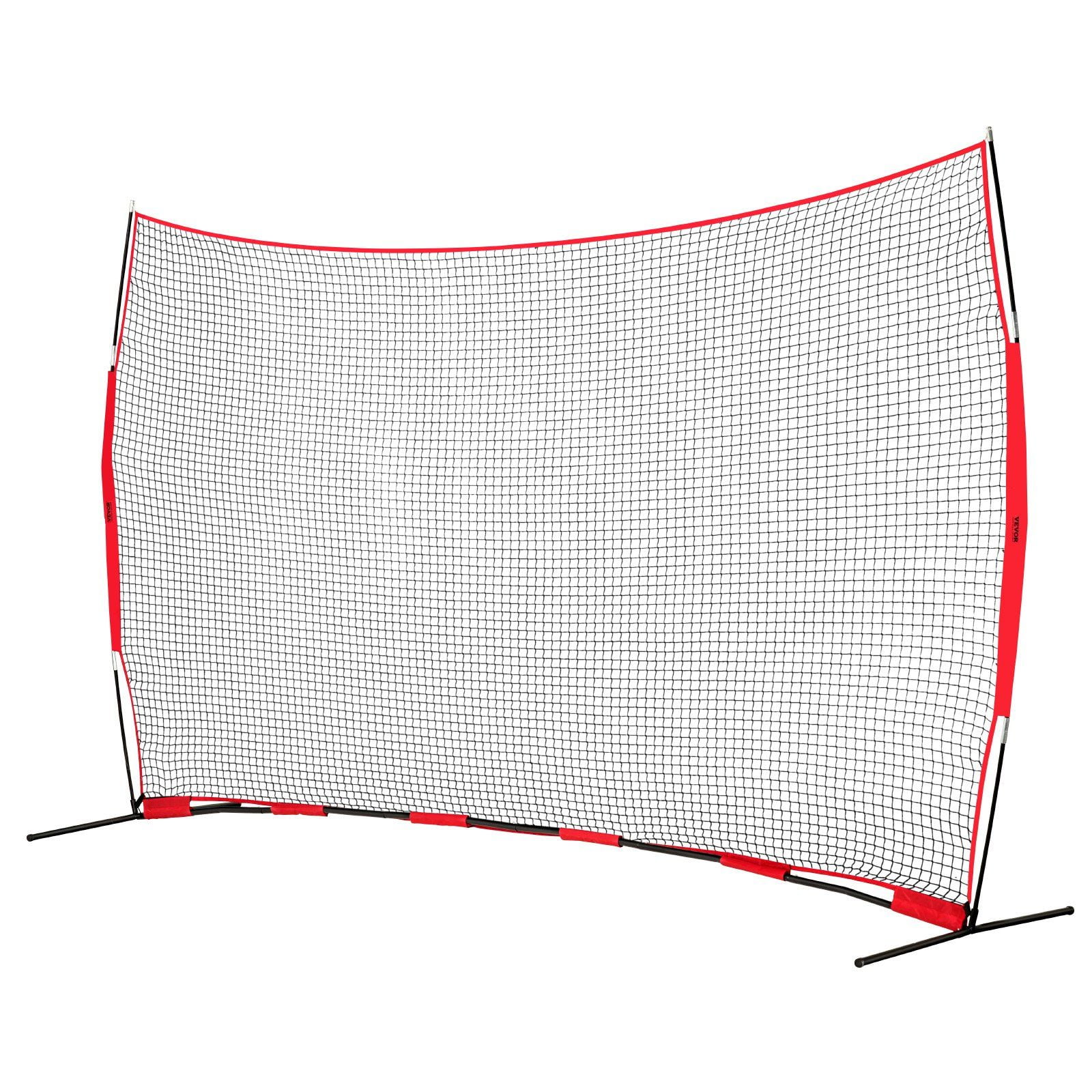 VEVOR Barricade Backstop Net, 16x10 ft Ball Sports Barrier Netting ...