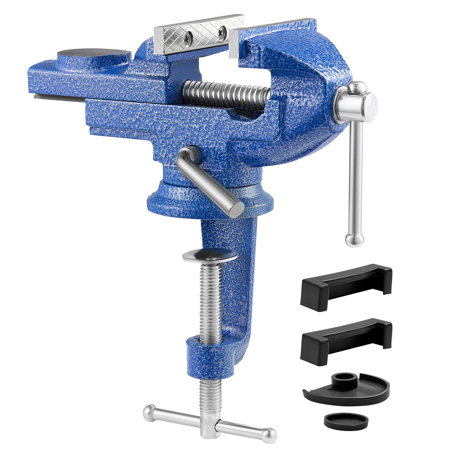 VEVOR Bench Vise, 3 Inch, Portable Workbench Vice with 360° Swivel Base ...