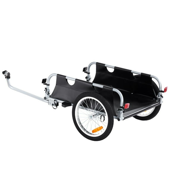 VEVOR Bike Cargo Trailer, 100 lbs Load Capacity, Heavy-Duty Bicycle Wagon Cart, Foldable Compact ...