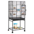 VEVOR Bird Cage, 24.6 x 16.7 x 53.9 in, Flat Top, Wrought Iron Bird ...